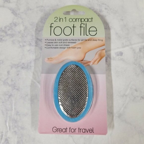 Bath & Body | 2 In 1 Compact Foot File New Nwt Blue Feet Beauty ...